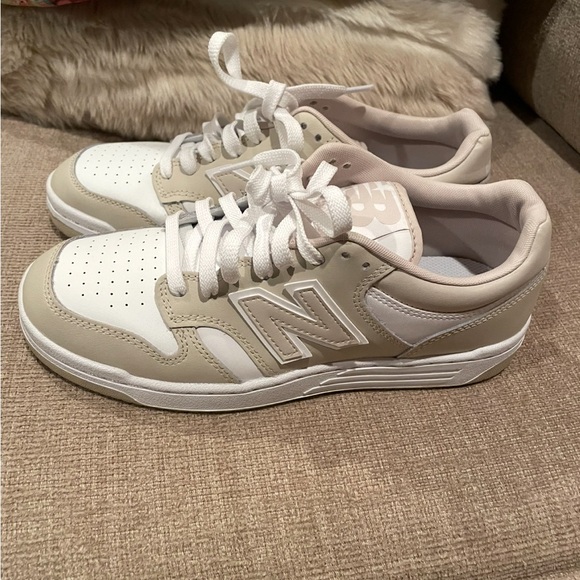 New Balance | Shoes | New Balance Cream And White Casual Sneakers ...